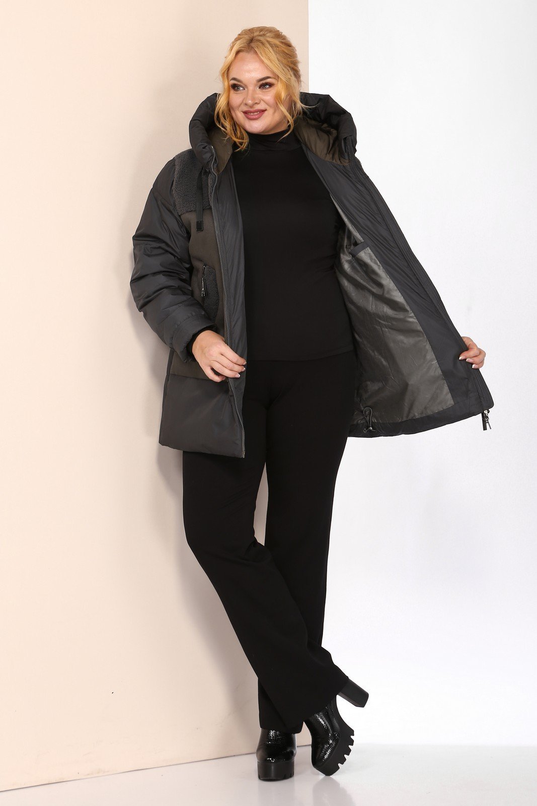 Куртка 2100 графит Shetti купить в интернет магазине Велесмода